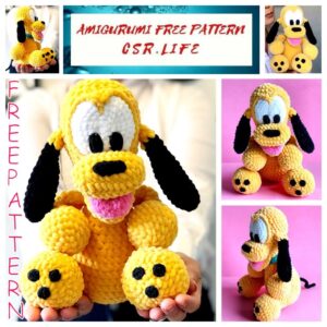 Dog Baby Pluto Amigurumi Free Pattern - Free Amigurumi Crochet Patterns