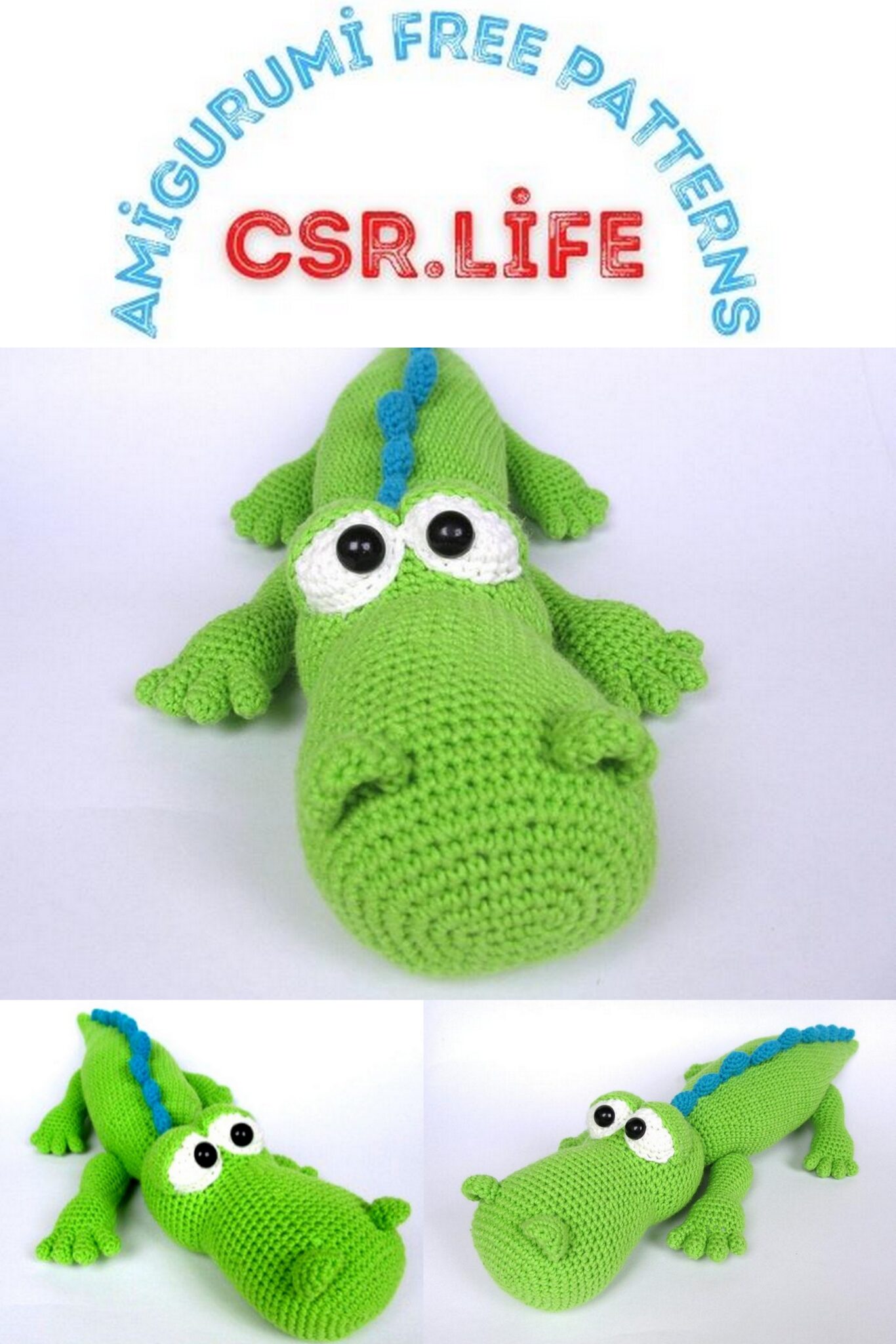 Cute Crocodile Amigurumi Free Crochet Pattern – Free Amigurumi Crochet ...