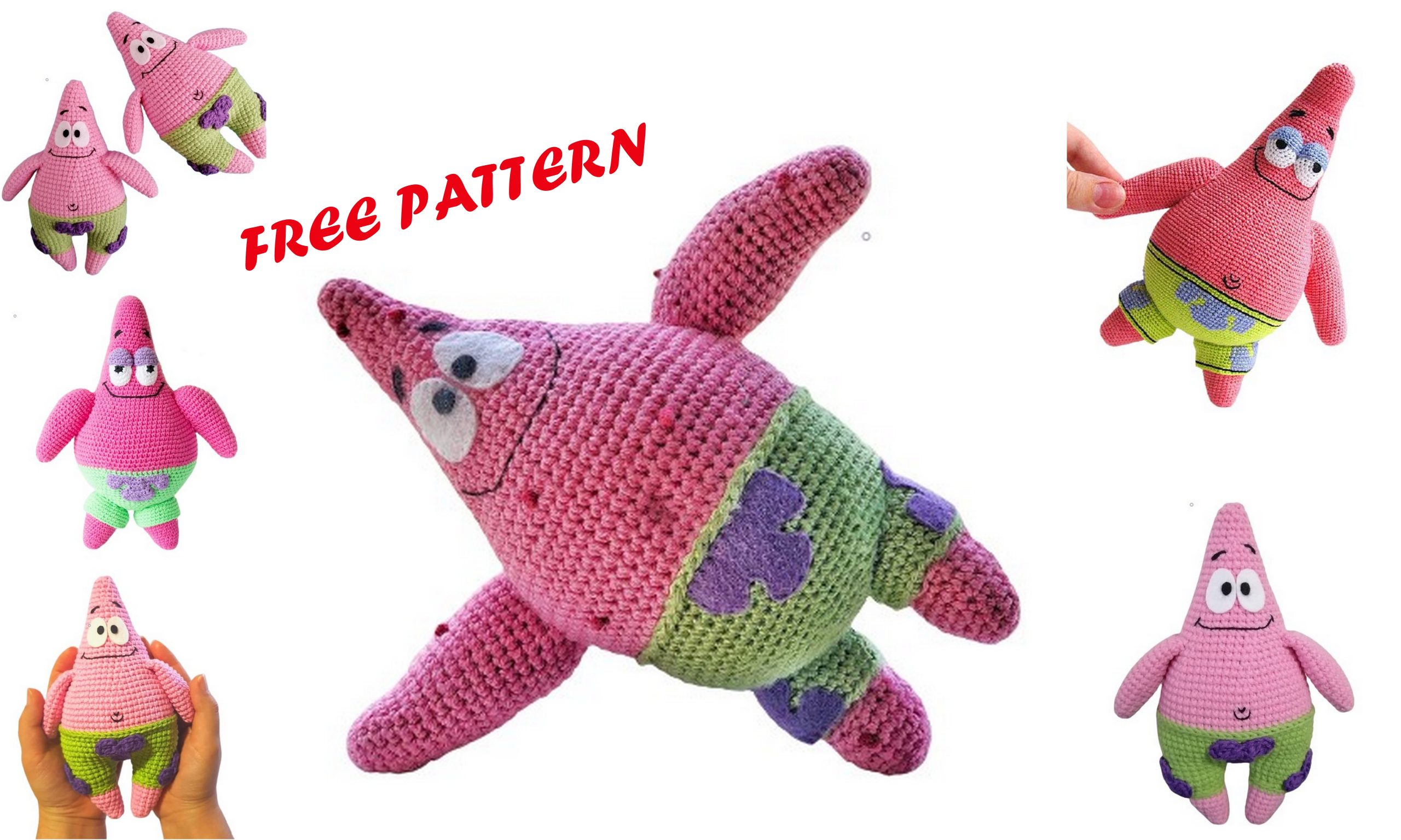 Patrick Star Amigurumi Free Pattern - Free Amigurumi Crochet Patterns