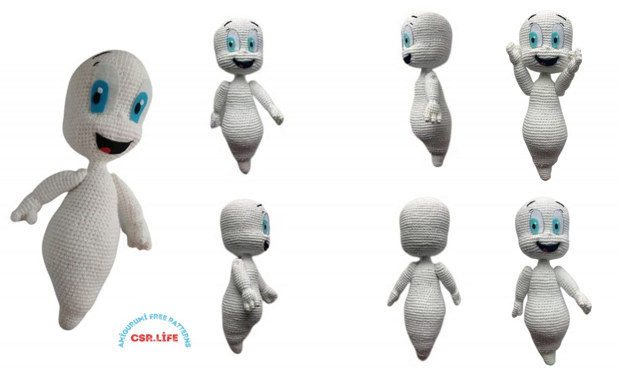 Amigurumi Cute Ghost Casper Free Crochet Pattern - Free Amigurumi ...