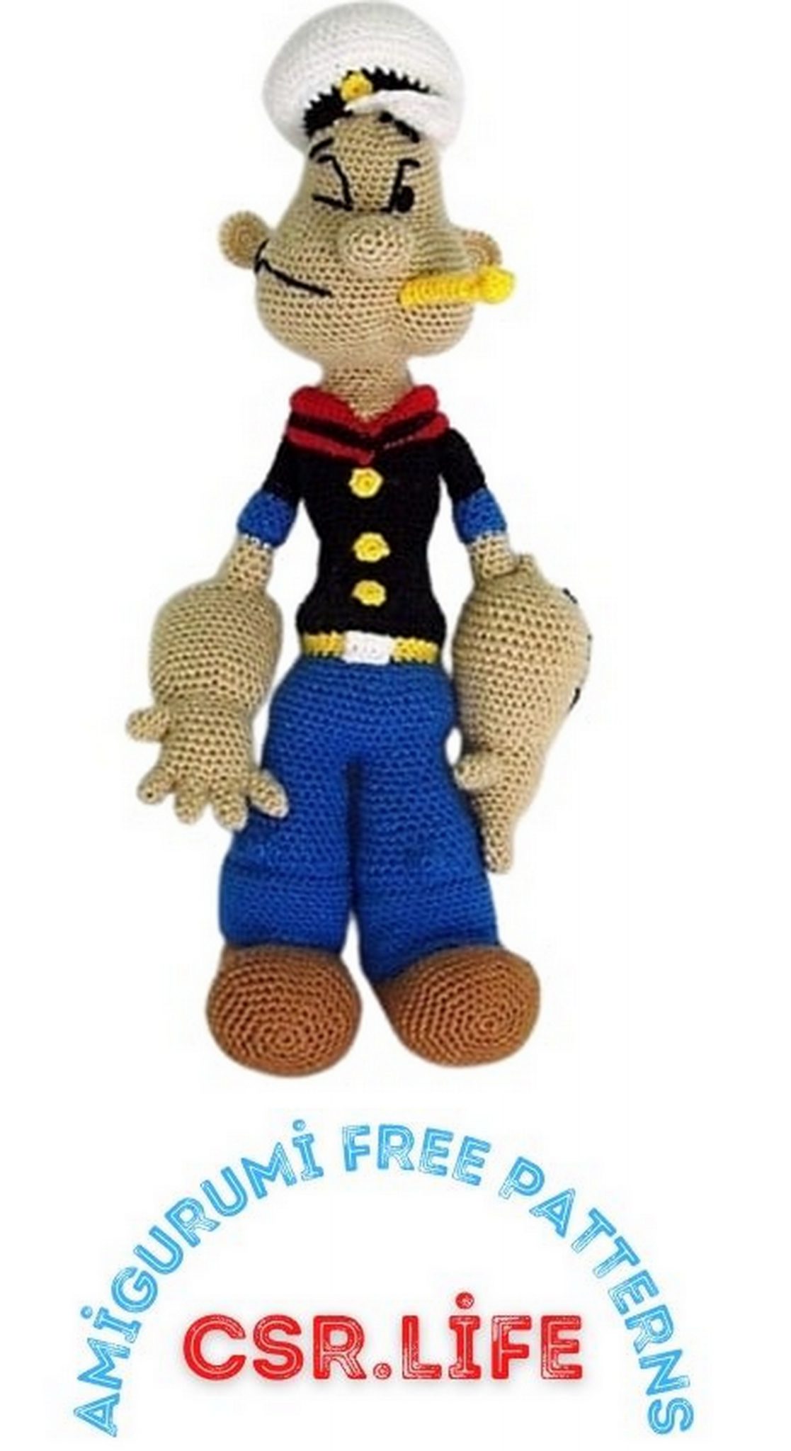 Popeye The Sailor Man Amigurumi Free Pattern - Free Amigurumi Crochet ...