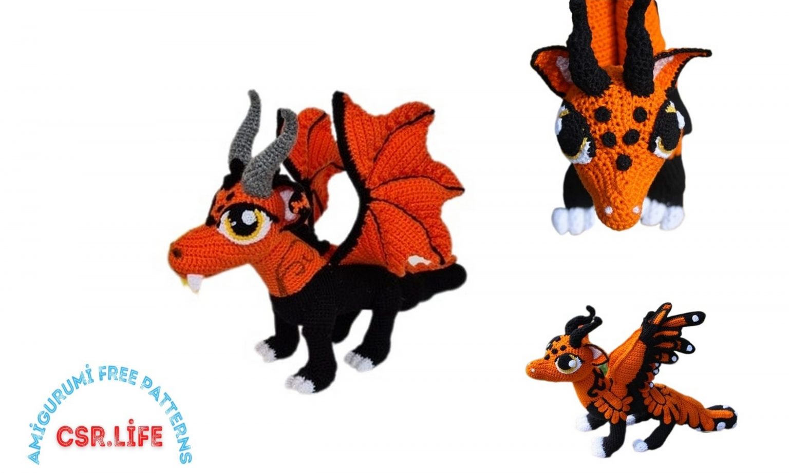 Reyna the Monarch Dragon Amigurumi Free Crochet Pattern - Free ...