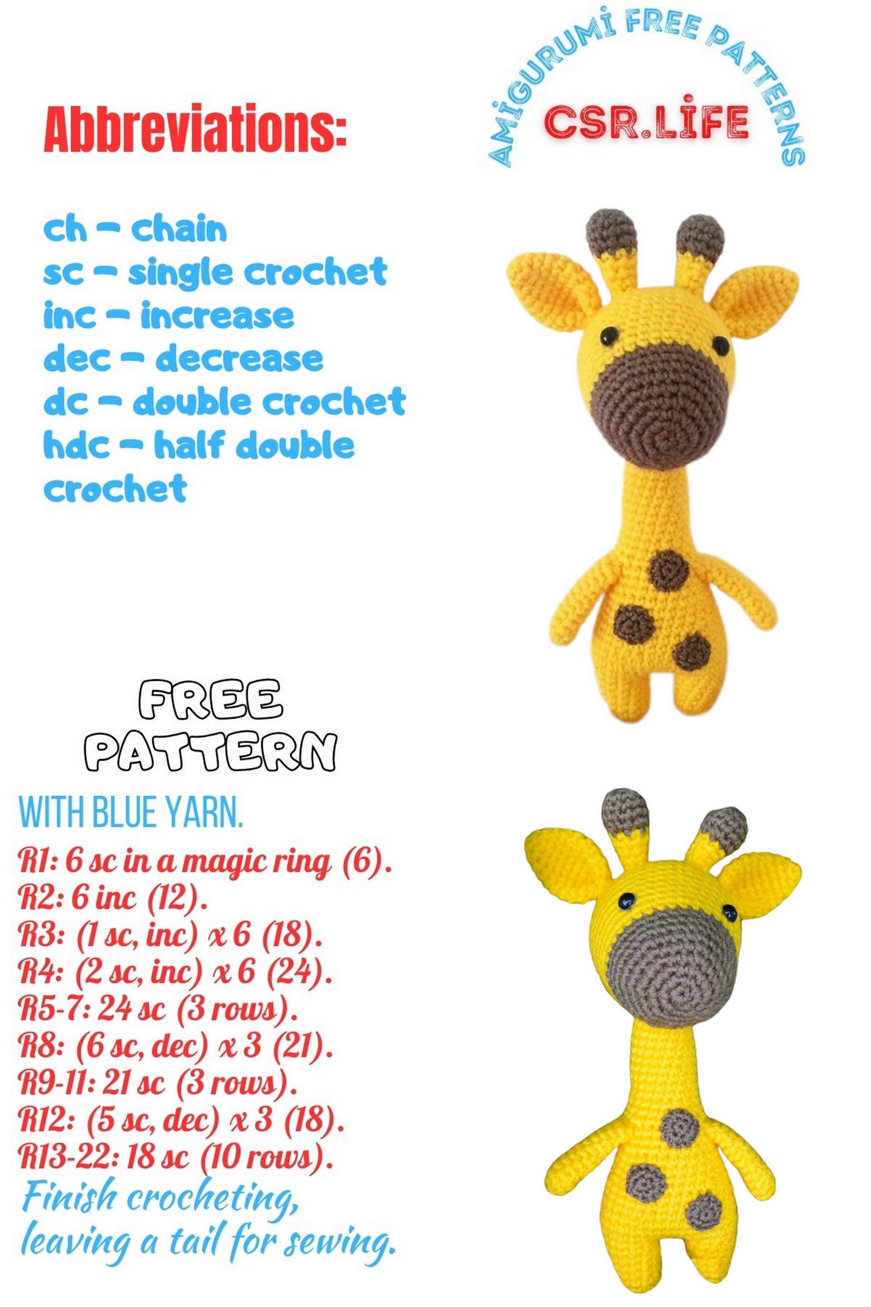 Craft Your Own Adorable Plush Giraffe Amigurumi - Free Crochet Pattern ...