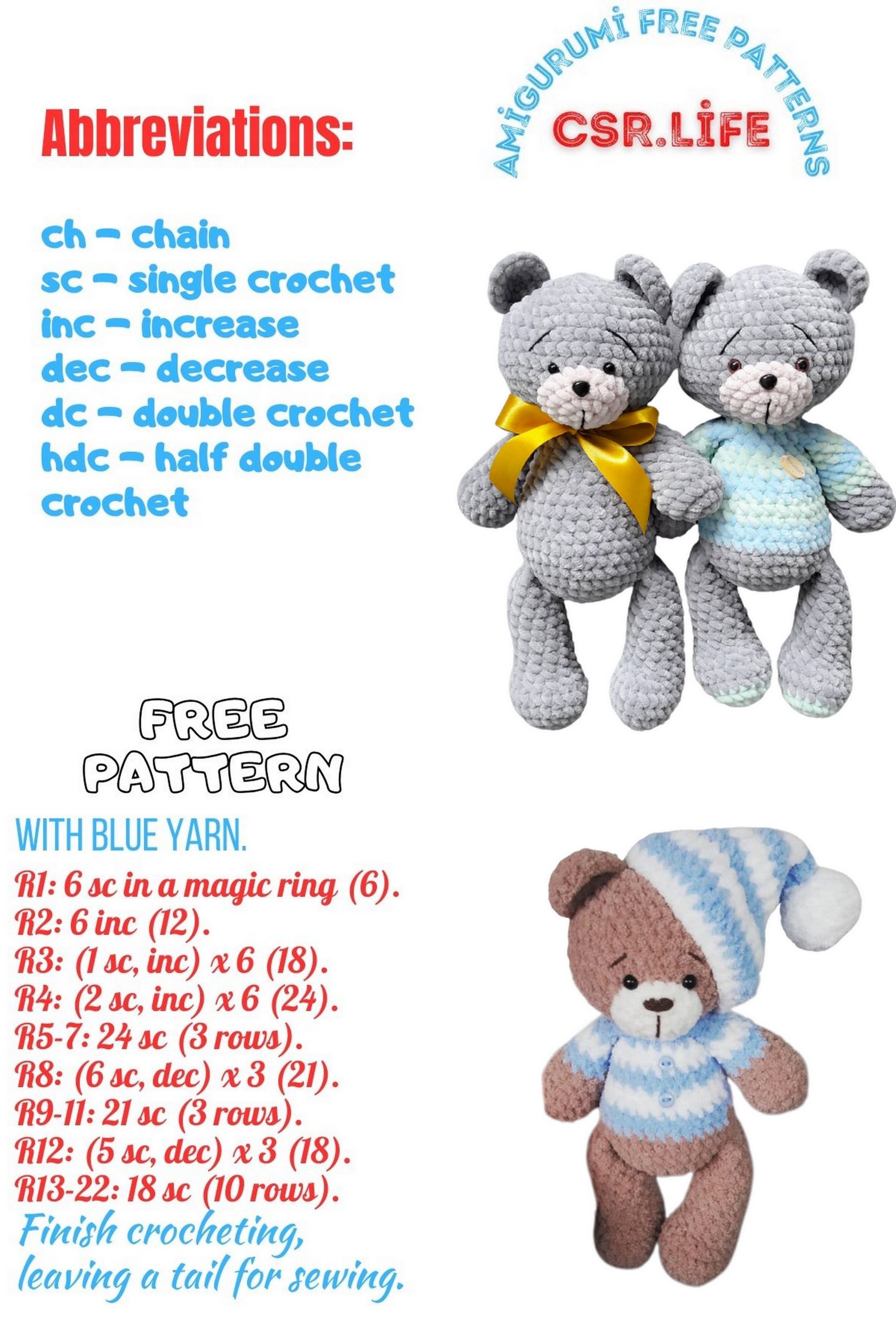 Teddy Bear Amigurumi: Create Your Own Cuddly Companion with Our Free ...