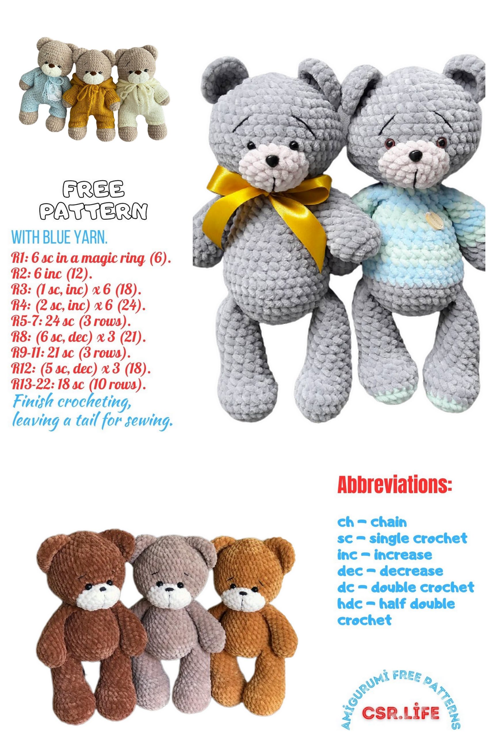 Teddy Bear Amigurumi: Create Your Own Cuddly Companion with Our Free ...