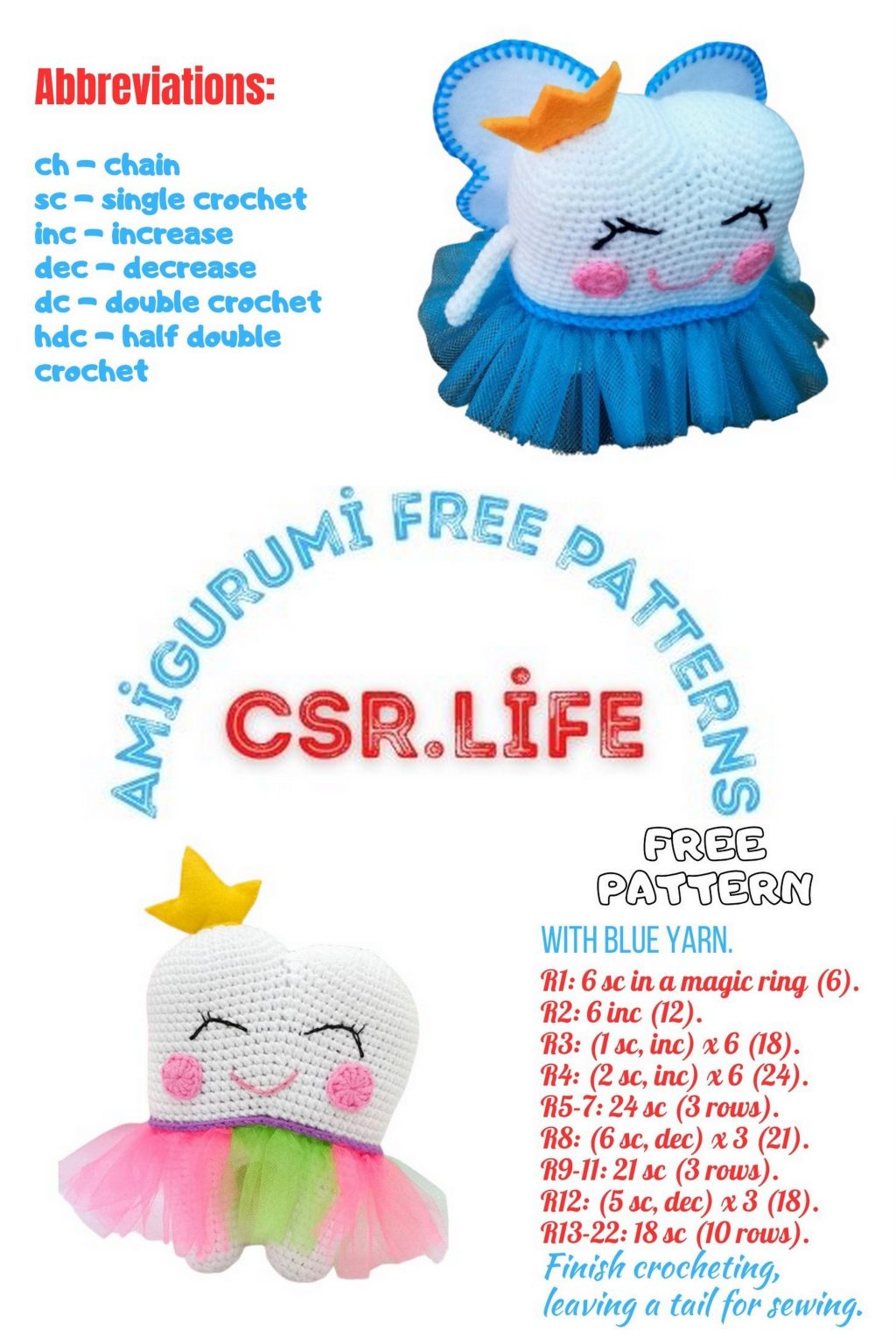 Free Amigurumi Tooth Fairy Pattern: Create Adorable Crochet Magic ...