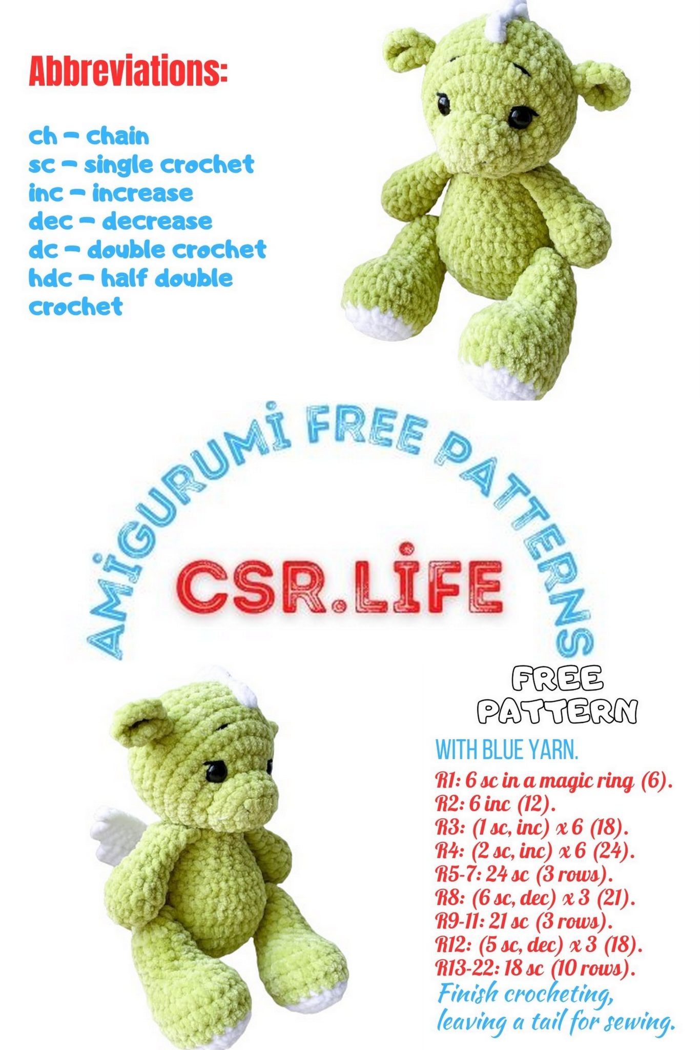 Adorable Little Dragon Amigurumi Free Pattern: Crochet Your Magical ...