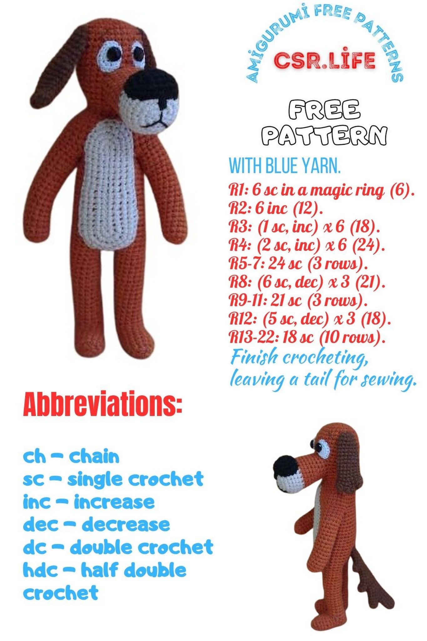 Wolf and Dog Amigurumi Free Pattern: Crochet Your Own Loyal Companions ...