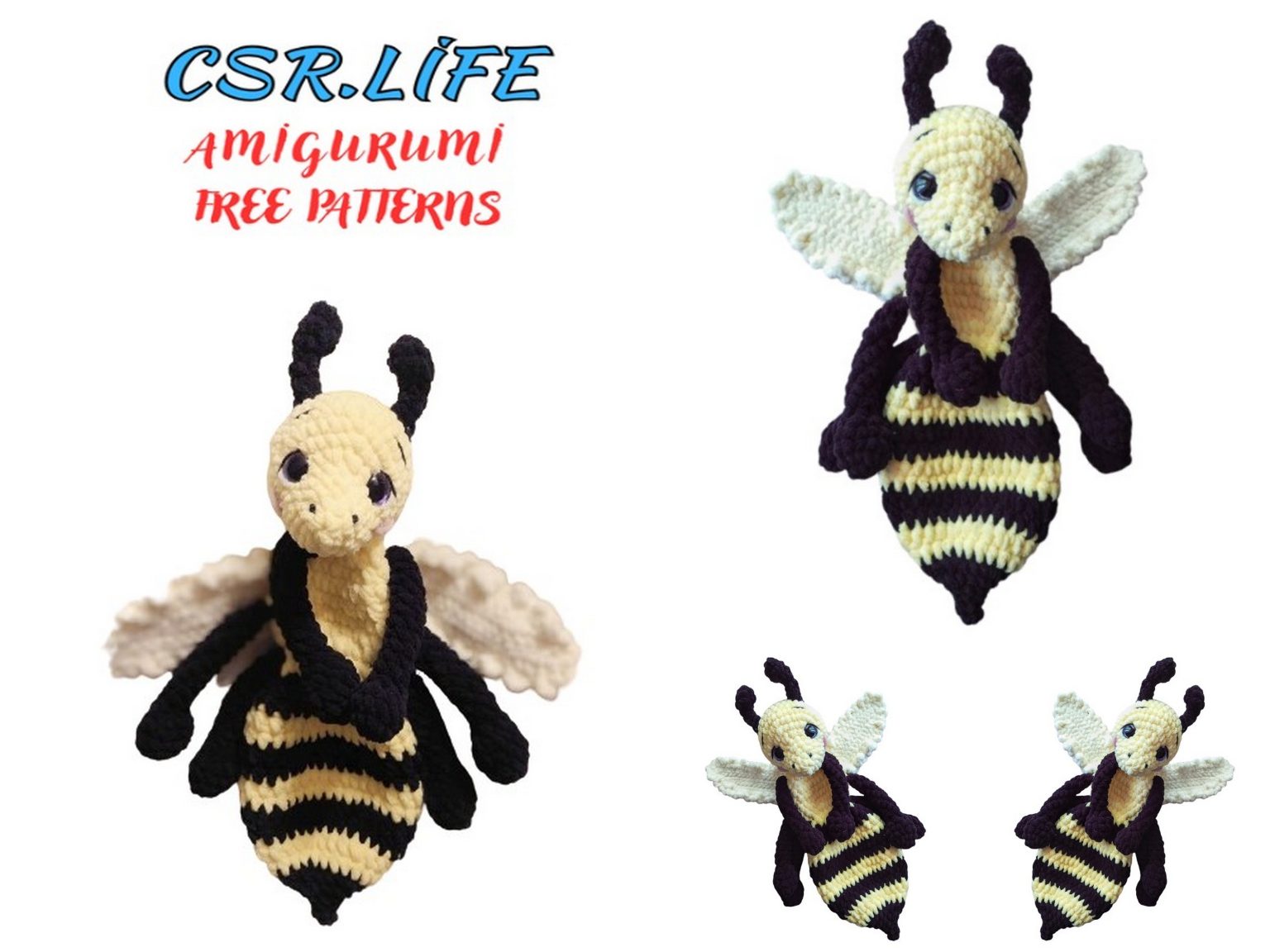 Velvet Bee Amigurumi Free Pattern: Craft Your Own Adorable Insect ...