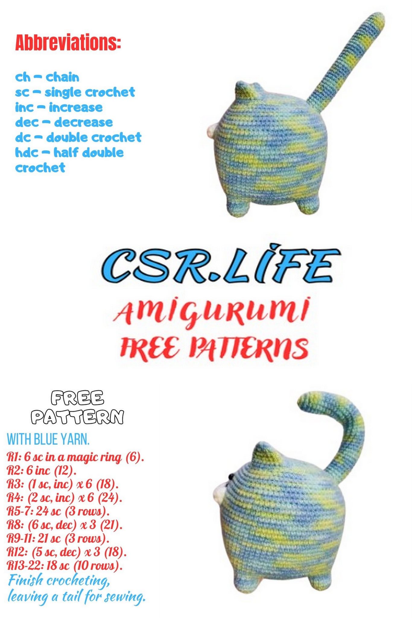 Plump and Playful: Fat Cat Amigurumi Free Crochet Pattern! - Free ...