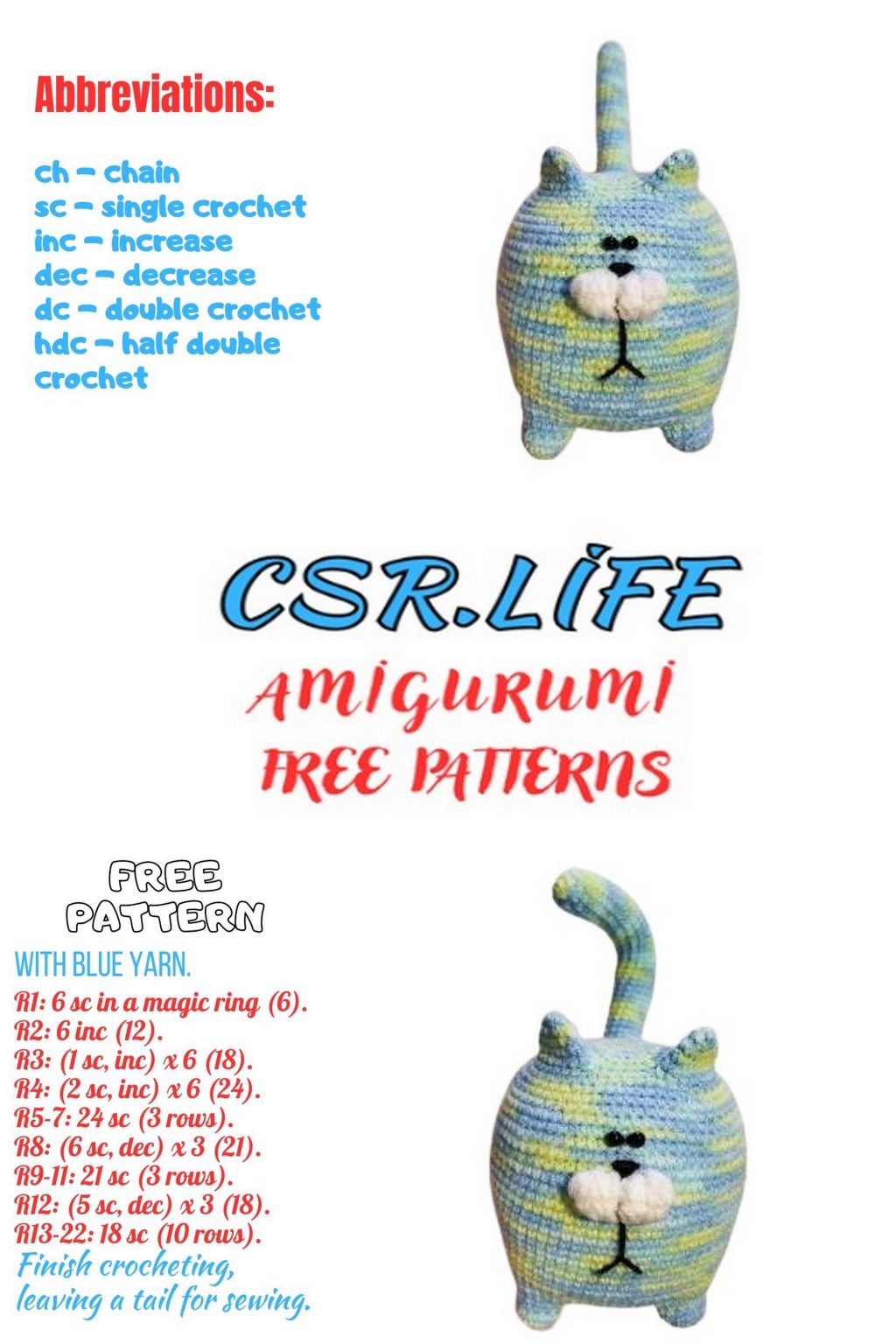 Plump and Playful: Fat Cat Amigurumi Free Crochet Pattern! - Free ...