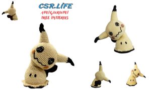 Free Mimikyu Pokemon Amigurumi Pattern - Cute and Easy Crochet Tutorial ...